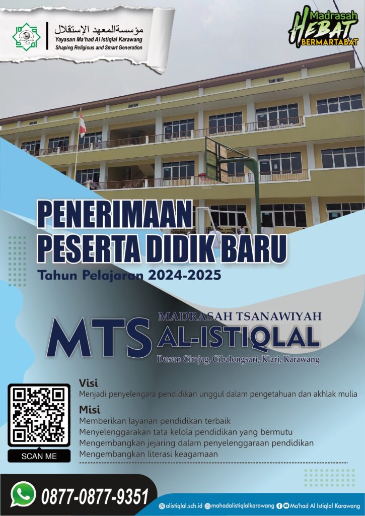 Pendaftaran Pendidikan Madarasah Tsanawiyah (MTs.)