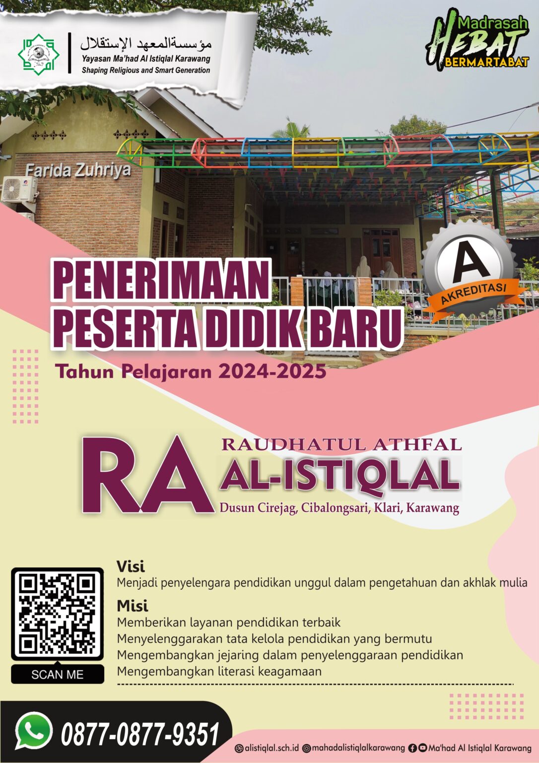 Pendaftaran Pendidikan Raudatul Athfal (RA)